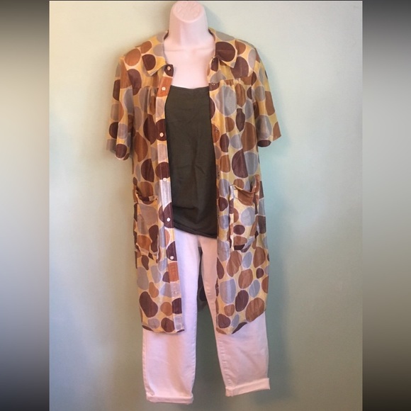 Dresses | Vintage Groovy House Dress Kimono Size Medium | Poshmark